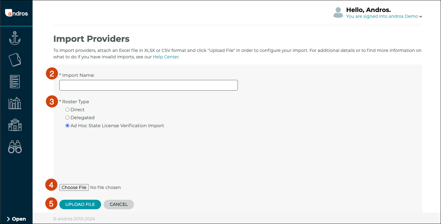 Ad Hoc State License Verification – Andros Help Center