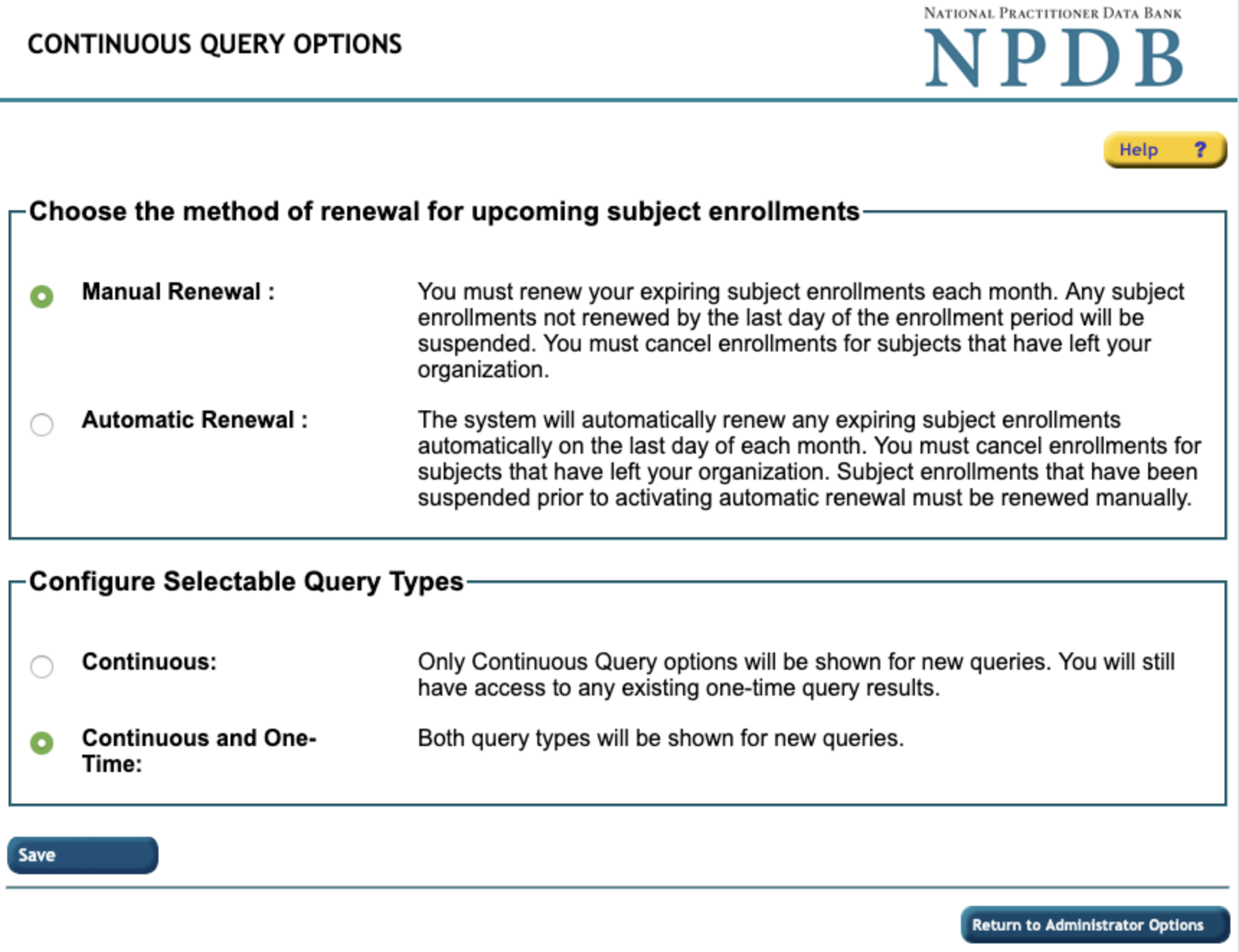 Setting Up NPDB Account Registration and Query Privileges – andros Help Center