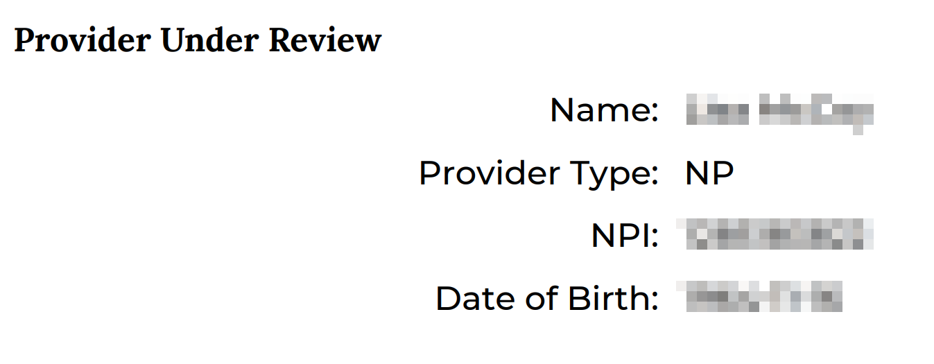 Reading the Credentialing Summary Report – Andros Help Center